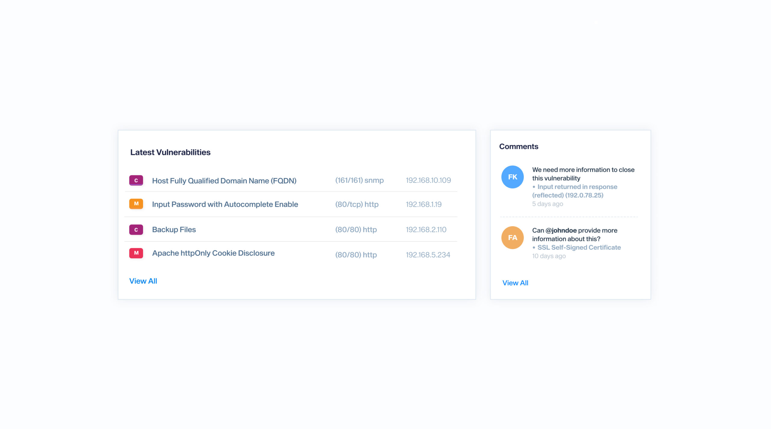 Intuitive dashboard for agile vulnerability management