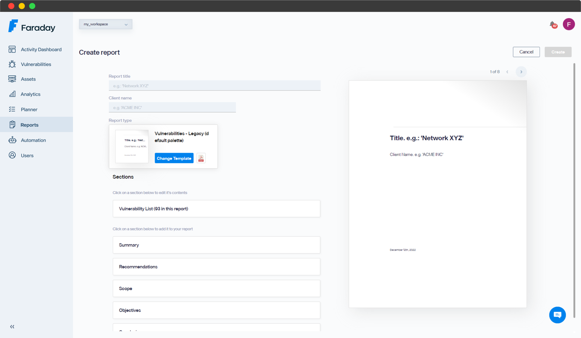 Faraday - Quick Tour