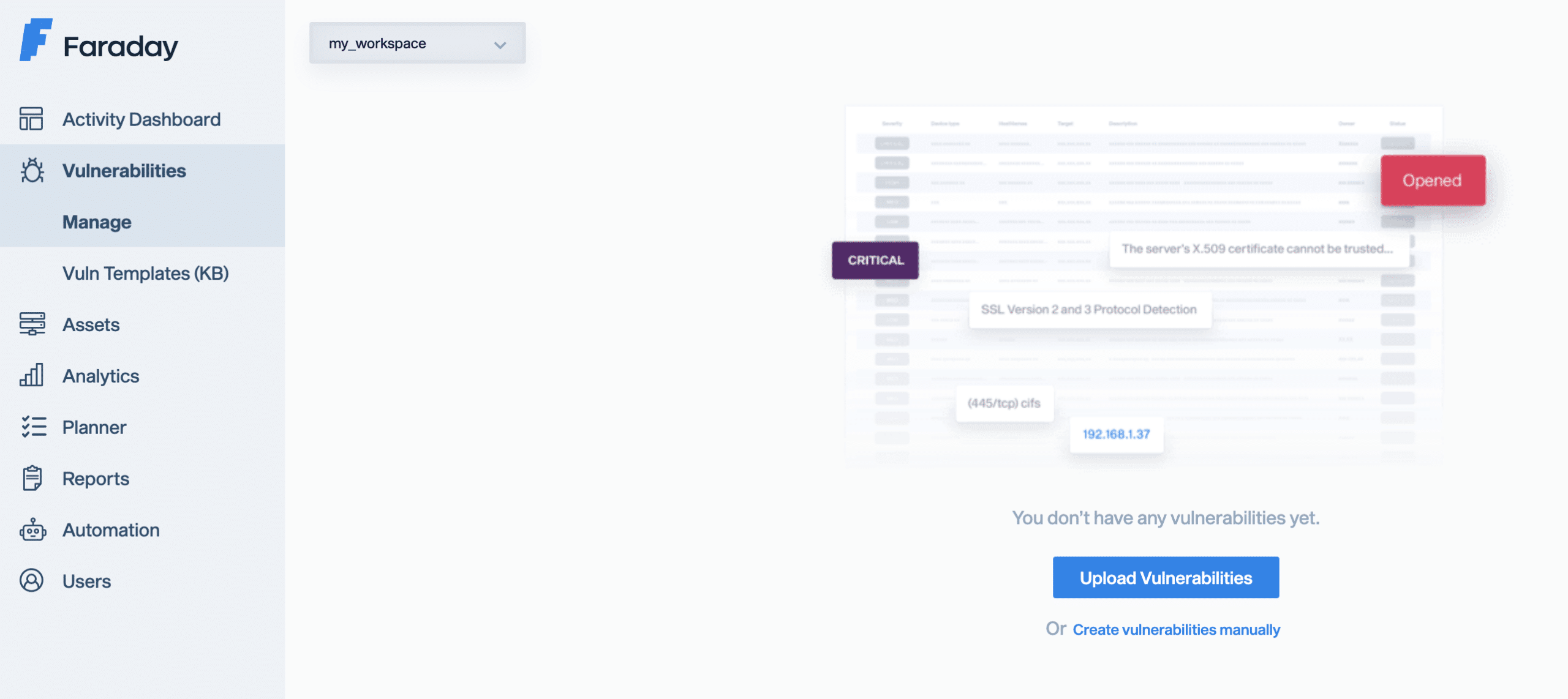 Faraday Getting started: sign up and have a First Scan