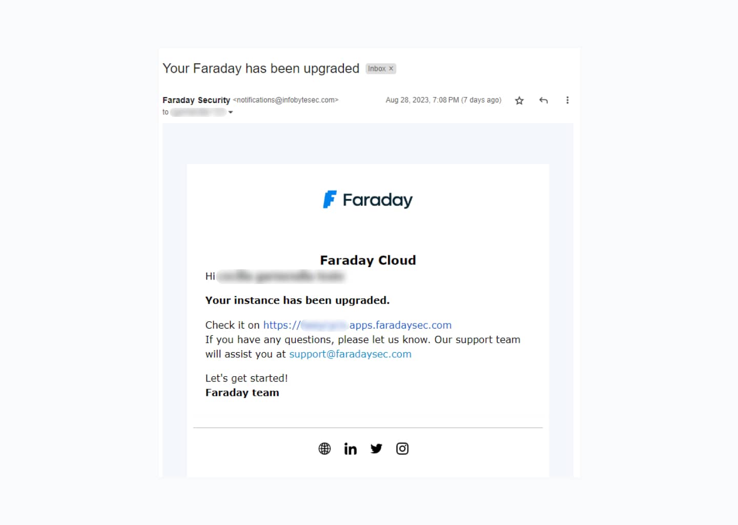 How to upgrade your Faraday Subscription